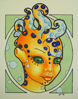 Blue Starr Art: Octopus Maid