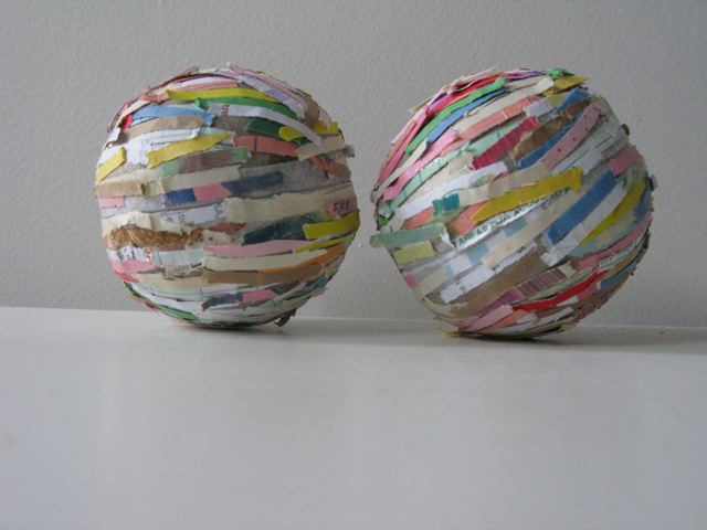 Sew Nancy Paper Scrap Papier mache Balls sew-nancy-paper-scrap-papier-mache-balls