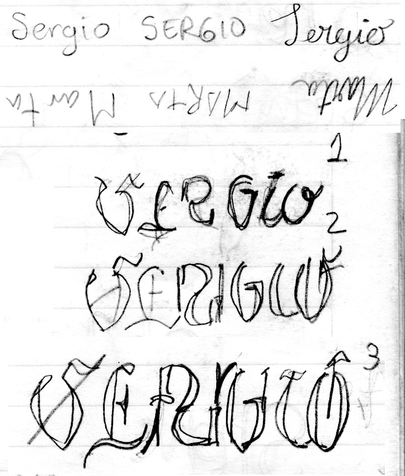 Boceto de letras - Imagui