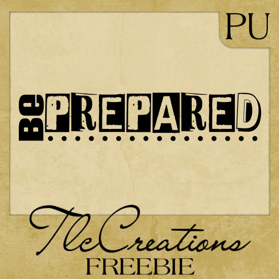 Create with TLC: Be Prepared~!