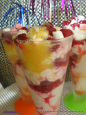 Postres Helados: Nieve con fruta