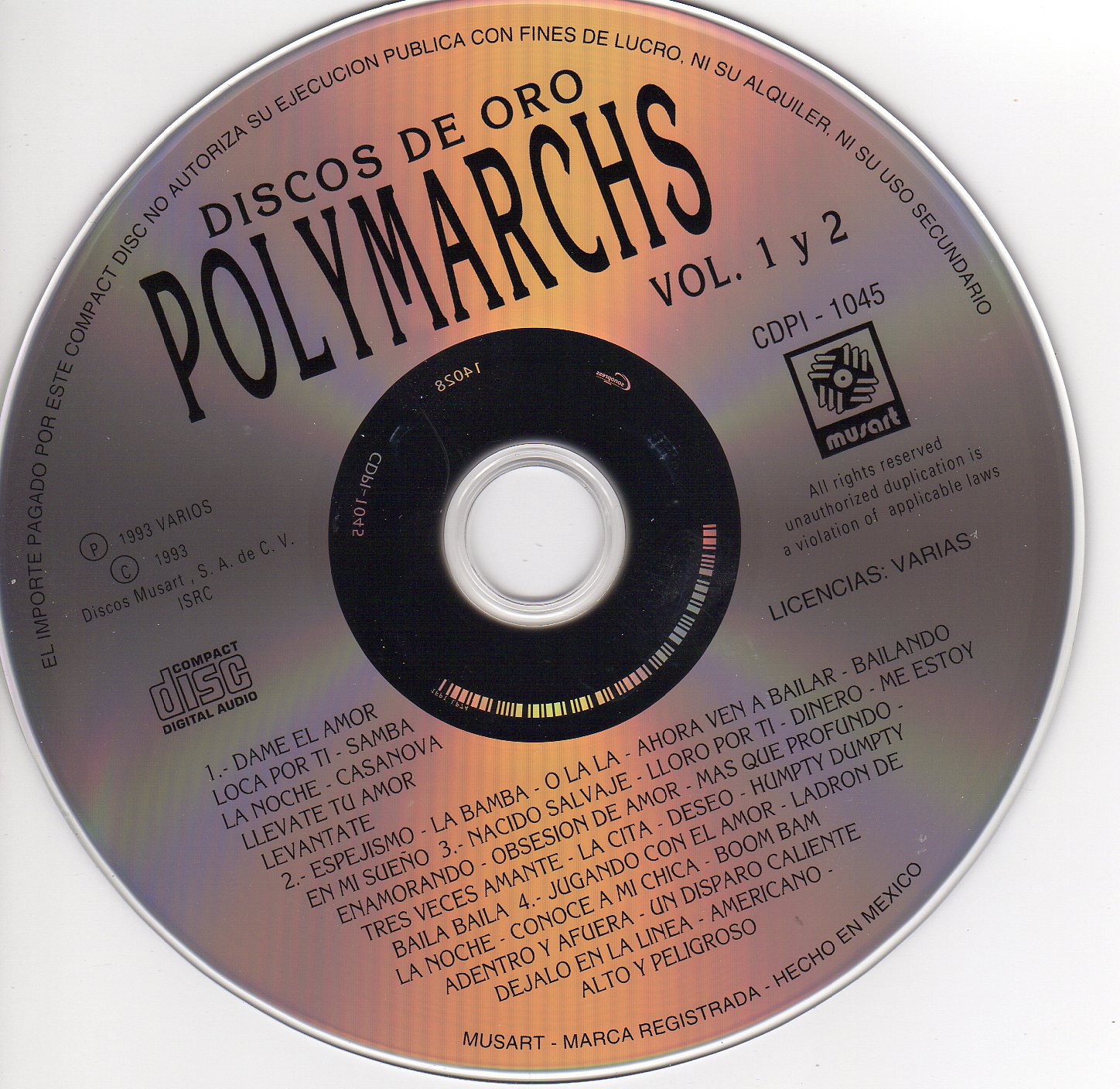 Linares Disco Mix 80s: DISCO DE ORO 1 Y 2 POLYMARCHS