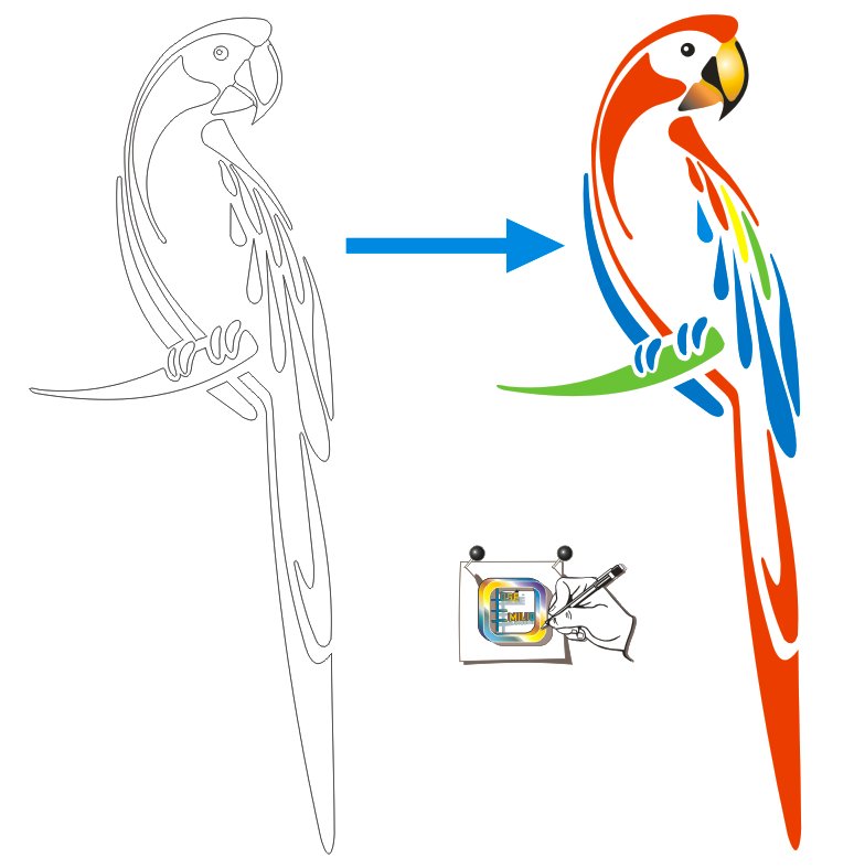 ARTEROCHA: ARARA ESTILIZADA - (detalhe)