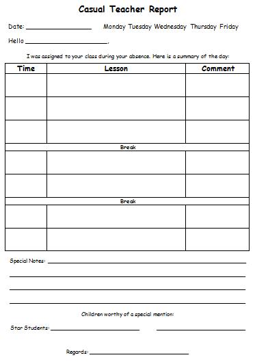 A Teacher's Helping Hand!!: Casual Teacher Folder