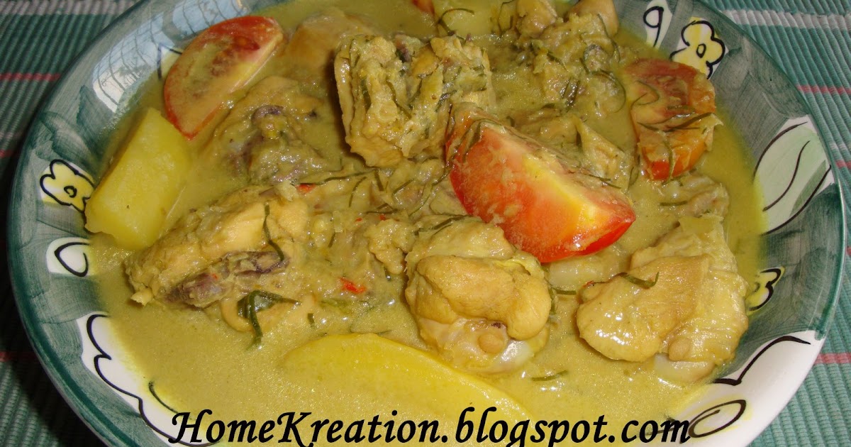 HomeKreation - Kitchen Corner: Chicken Masak Lemak ( Green Curry )