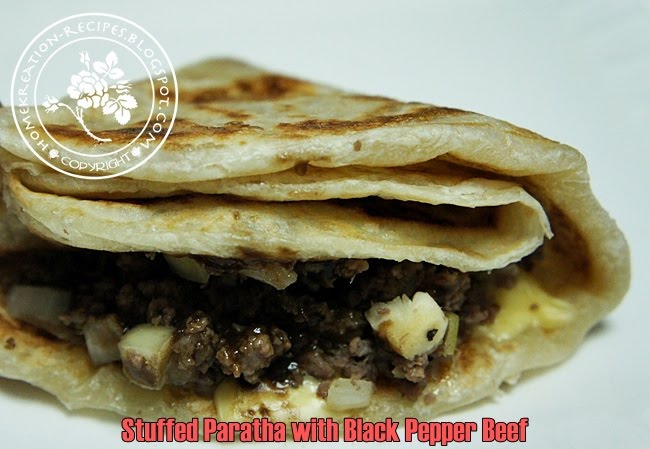 HomeKreation - Kitchen Corner: Stuffed Paratha with Black Pepper Beef
