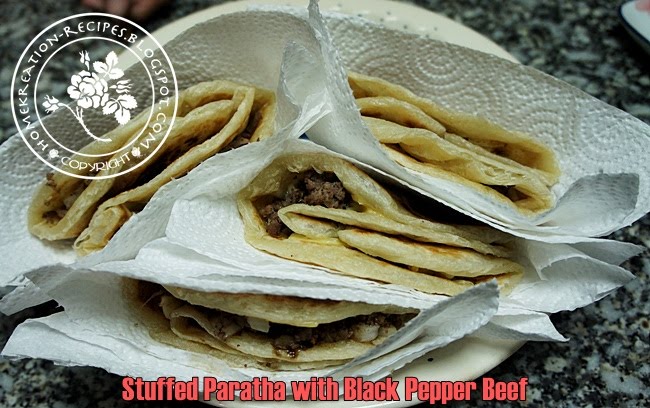HomeKreation - Kitchen Corner: Stuffed Paratha with Black Pepper Beef