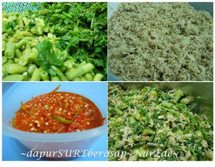 dapurSUREberasap: Kerabu Pucuk Paku + Kacang Panjang