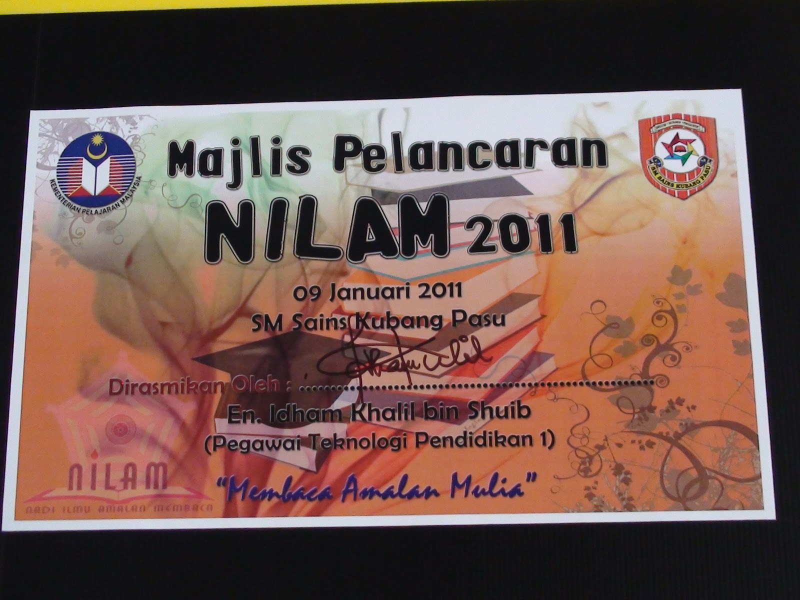 Sekolah Menengah Sains Kubang Pasu: MAJLIS PELANCARAN NILAM 2011