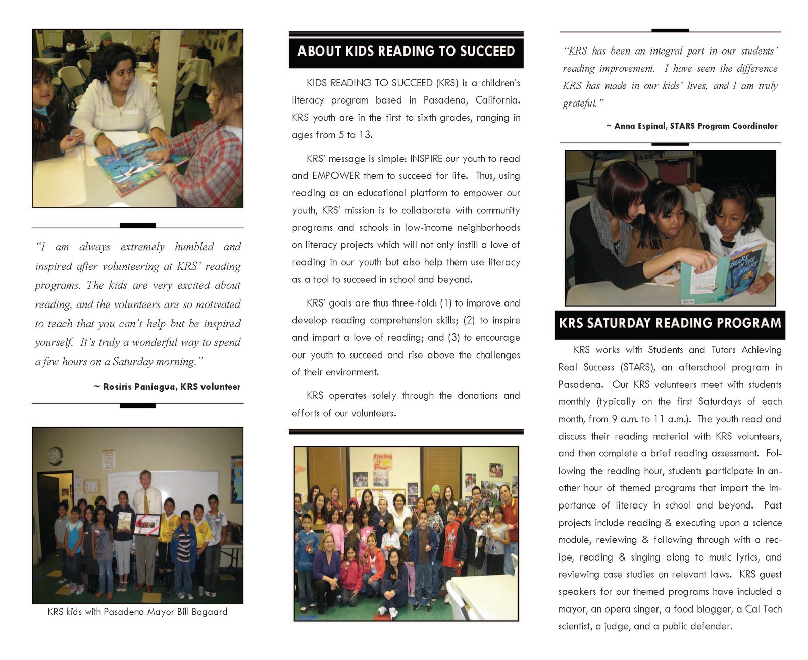 Kids Reading to Succeed: ABOUT US