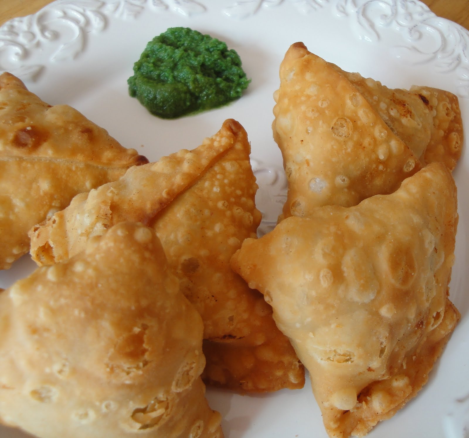 cumin and cardamom: Samosas