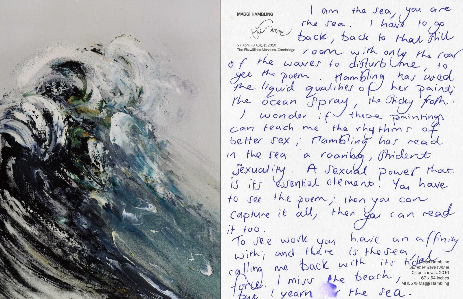 Wandering the Dream Space: Maggi Hambling