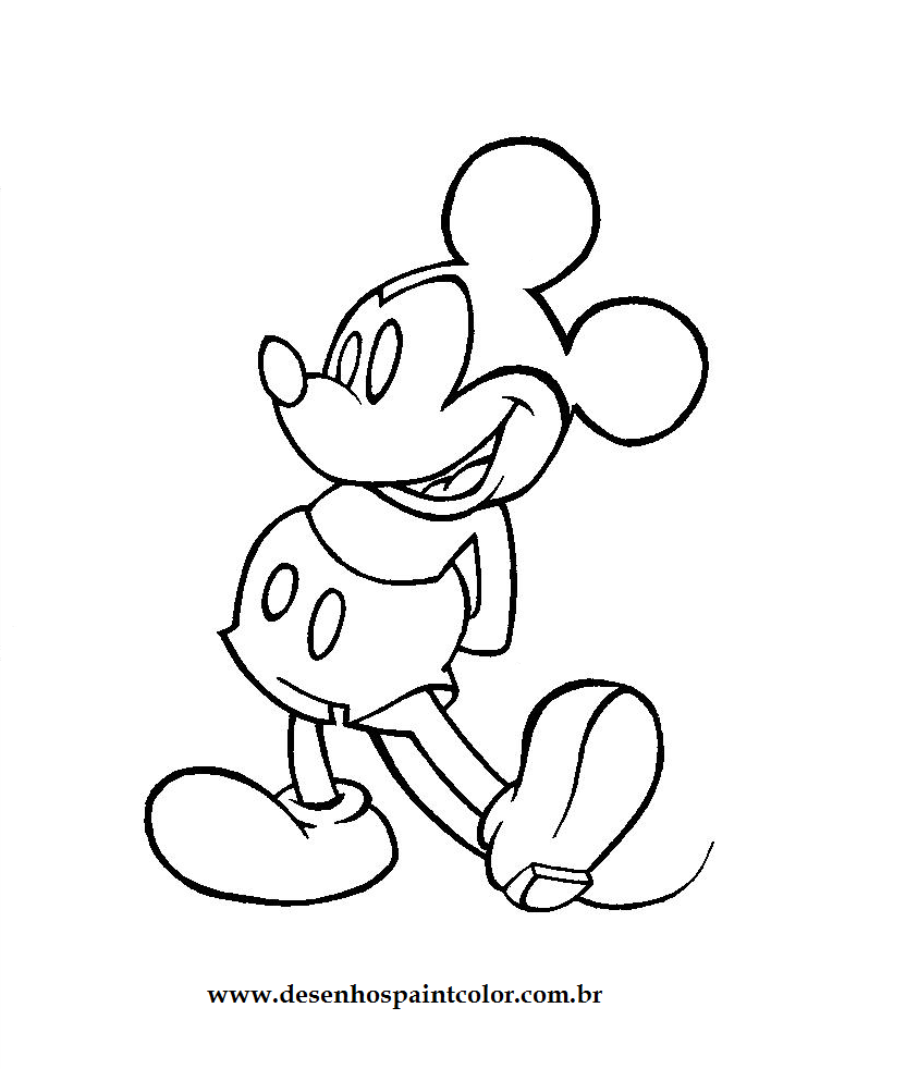 DESENHO DO MICKEY MOUSE PARA COLORIR GRÁTIS NO PAINT - Desenhos Para ...