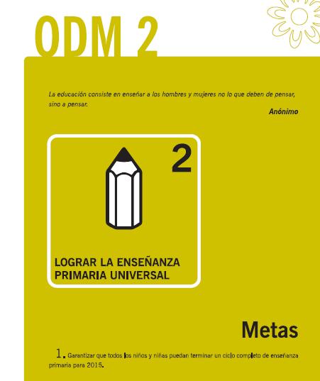 Los ODM son cosa nuestra: Guía didáctica, ODM 2