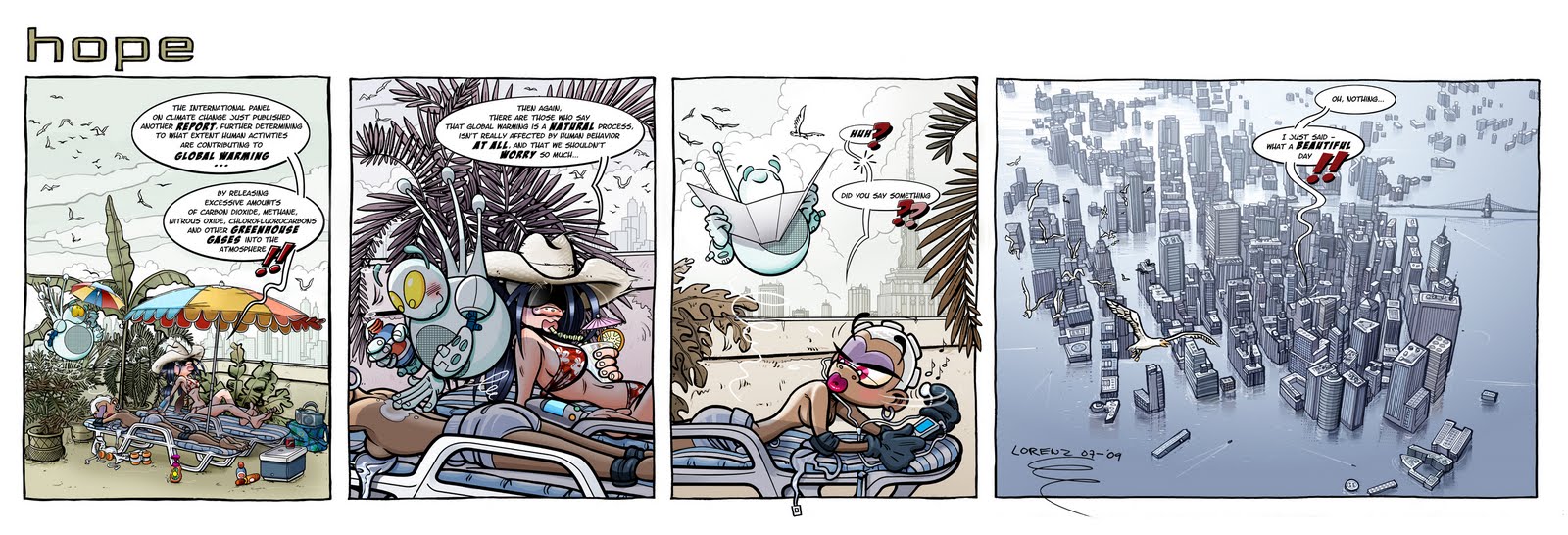 A comic adventure: HOPE 'comic strip'