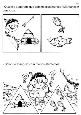 Atividades Matemáticas - Índio | Pra Gente Miúda