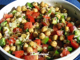 La fille de l'anse aux coques: SALADE DE HARICOTS CECI (POIS CHICHES)