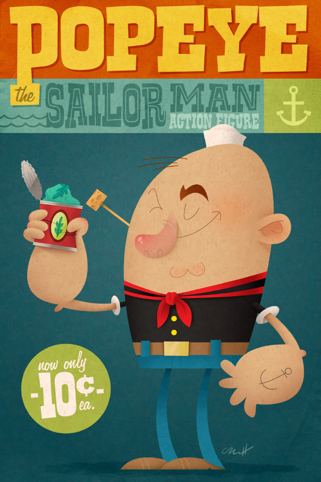 Popeye the Sailor by Matt Kaufenberg on Dribbble