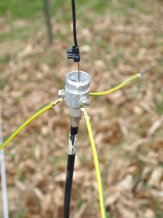 HB3YWU - Station Radio amateur novice: Antenne GP filaire - 21Mhz