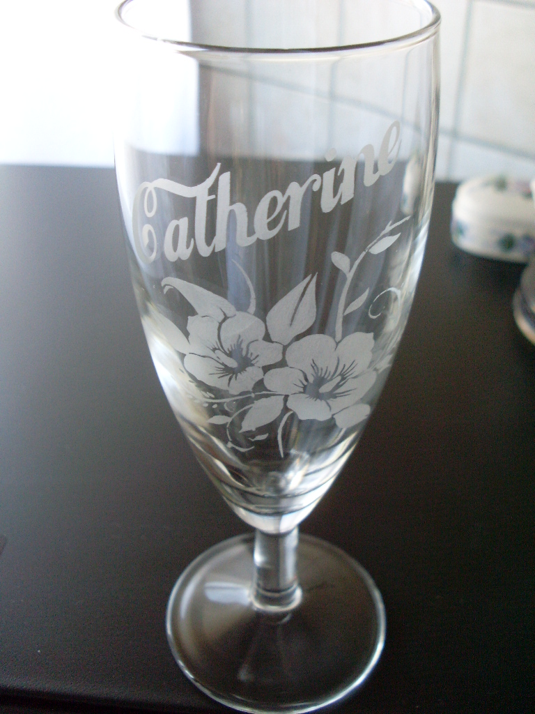 Nathie-Création: Gravure " verre" catégorie Motif