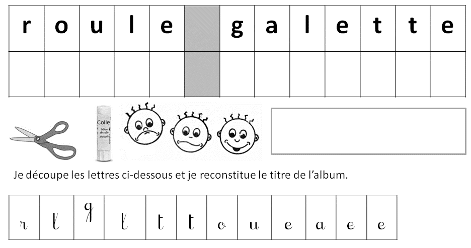 Maternelle: Roule galette, retrouver le titre