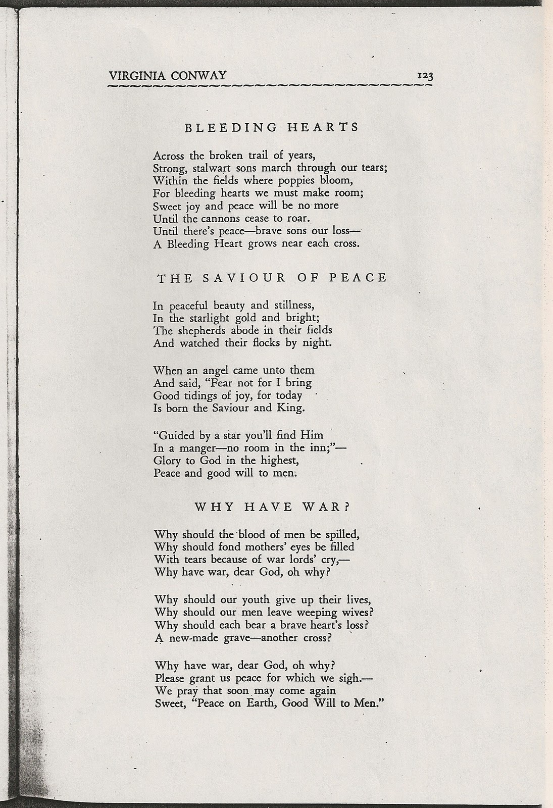 Aunt Virginia's Poetry: Bleeding Hearts The Poetic Voice of America, 1939