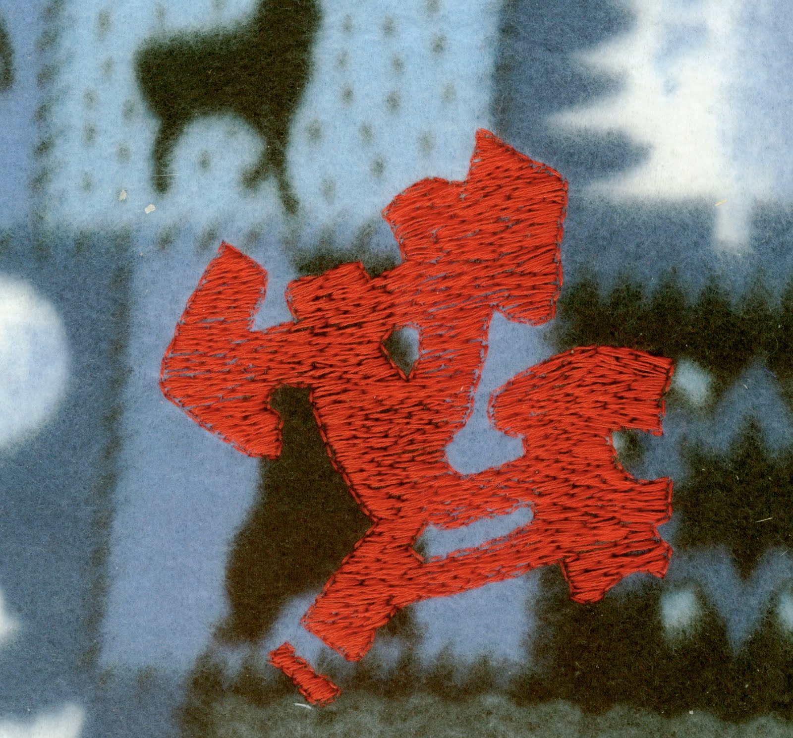 I draw from life: embroidered graffiti