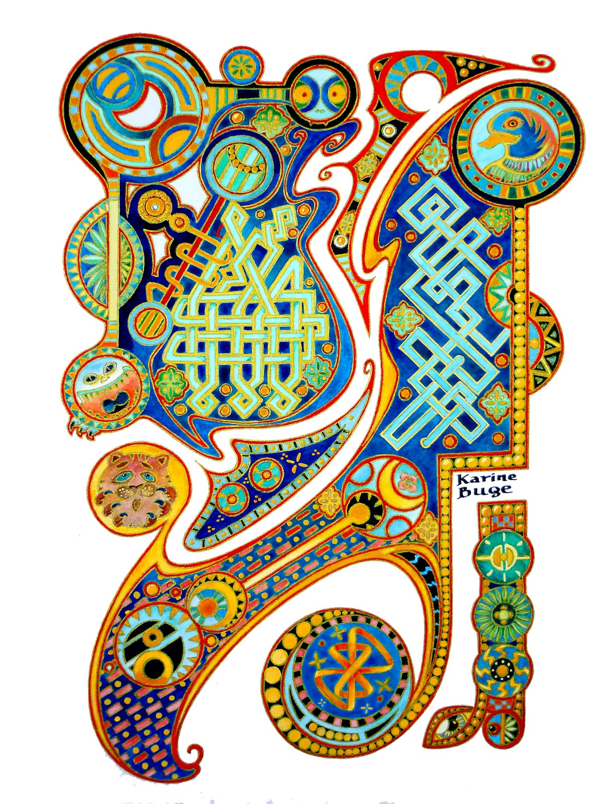Karine Buge: illustrations entrelacs et papillons