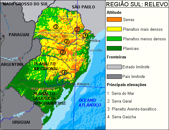 Maravilhas do Brasil: Relevo da Região Sul..;p Maravilhas do Brasil: Relevo da Região Sul..;p