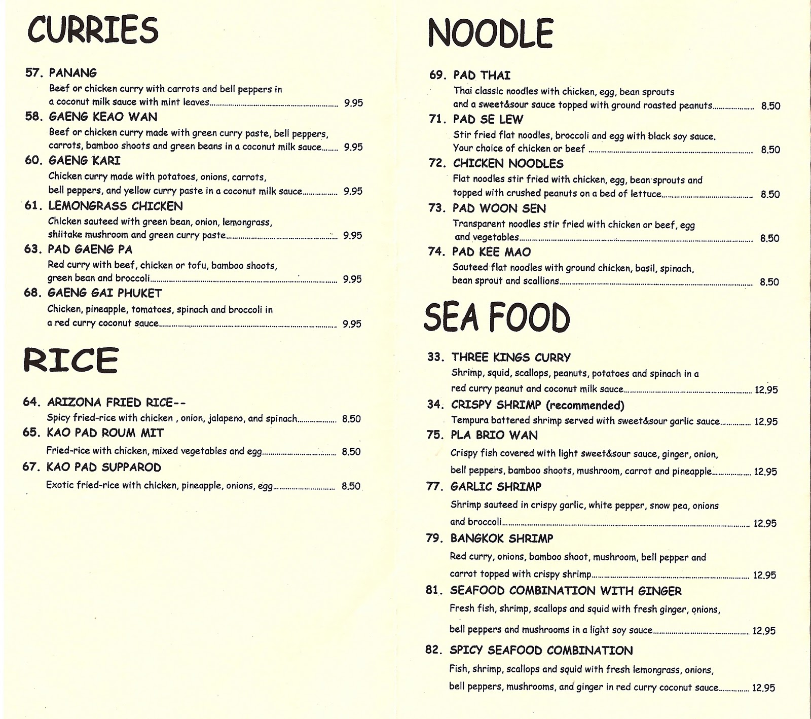 Out West Food Review: Bangkok Thai in Flagstaff (includes menu)