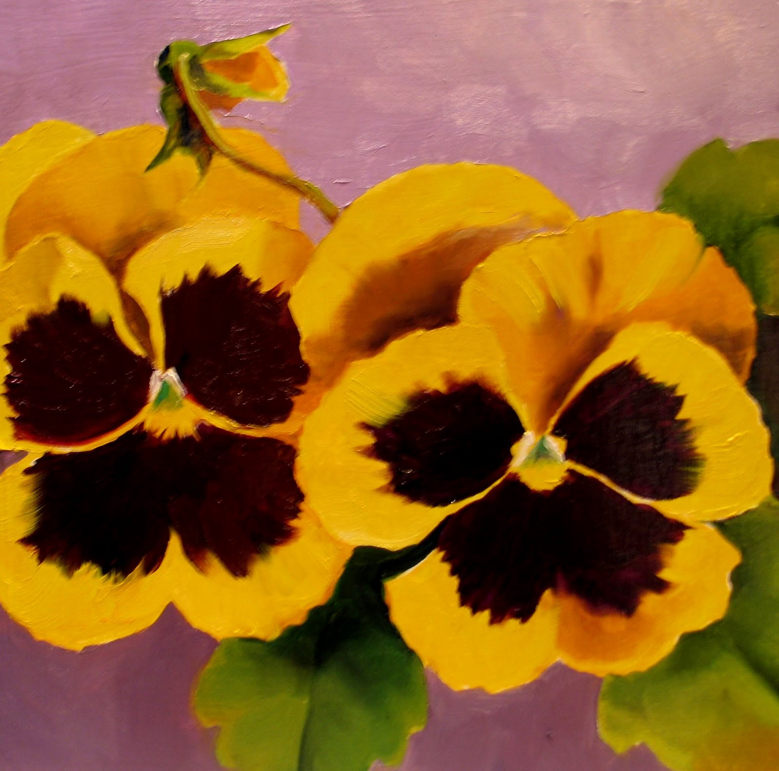Nel s Everyday Painting Yellow Pansies SOLD nel-s-everyday-painting-yellow-pansies-sold