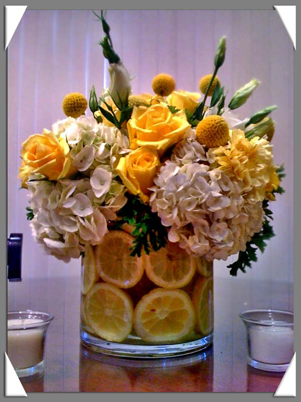 Sea of Blossoms: Yellow Lemon Arrangements