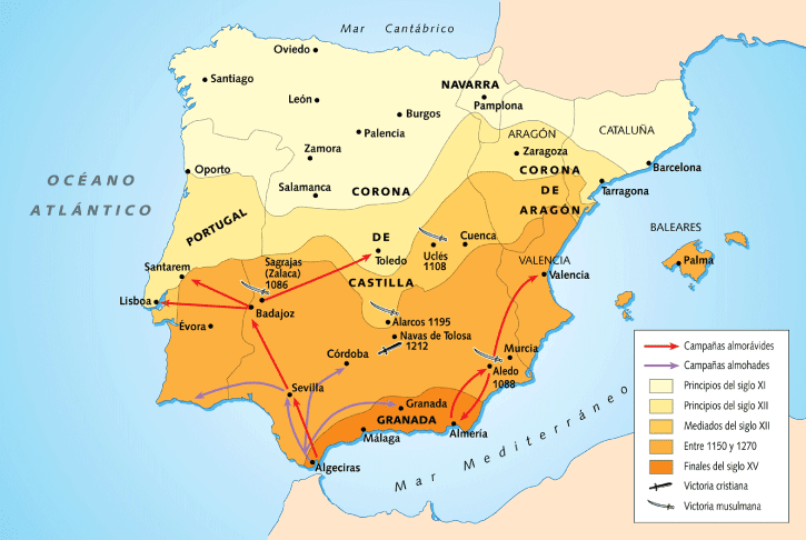 Anécdotas de la Historia: Evolución de la Reconquista de la Península