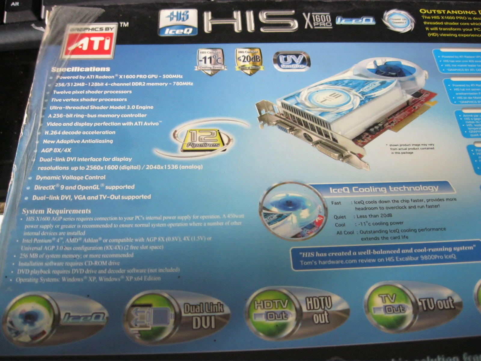 Old PC Parts: HIS X1600 Pro Graphics Card AGP 8X