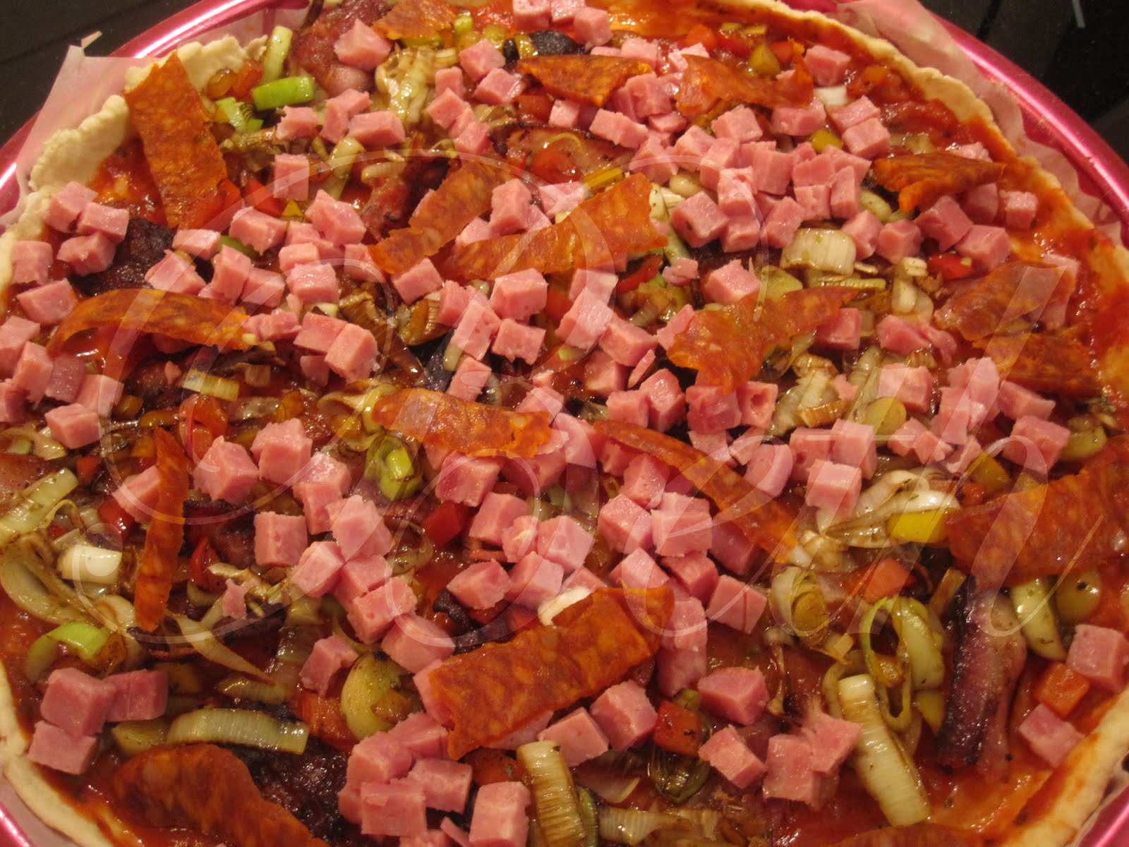 Pizza de Aproveitamentos / Pizza Réaliser avec des Restes