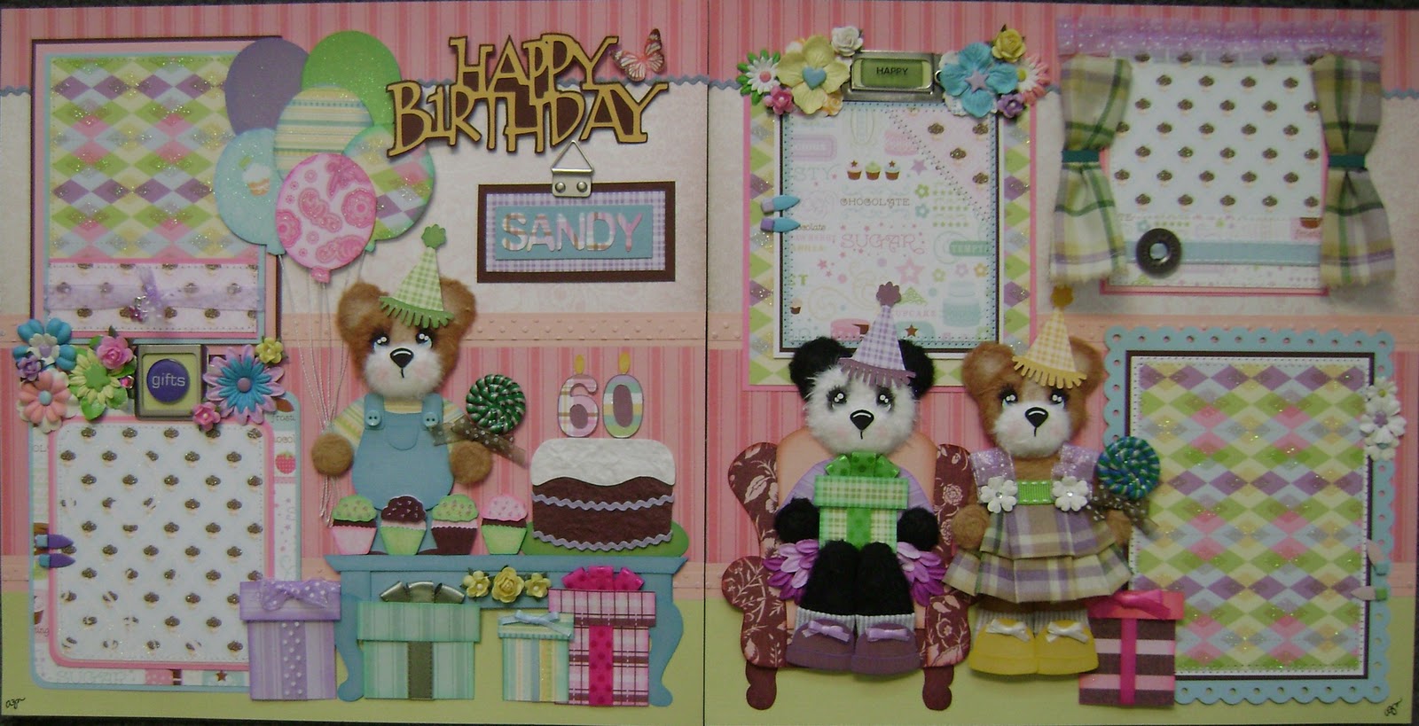 Alicazam: Scrapbook Layout 9: Sandy's 60th Birthday