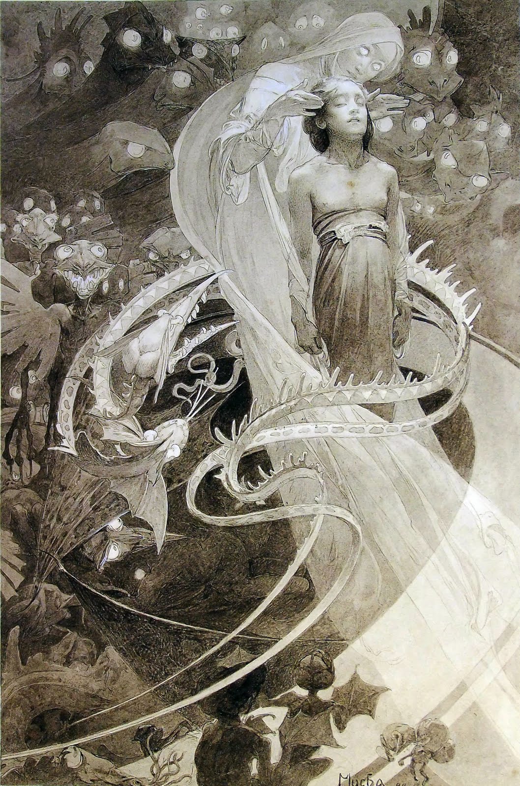 Surface Fragments by Alphonse Mucha : r/ImaginaryMindscapes