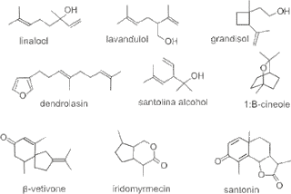 Algumas Estruturas de Terpenos
