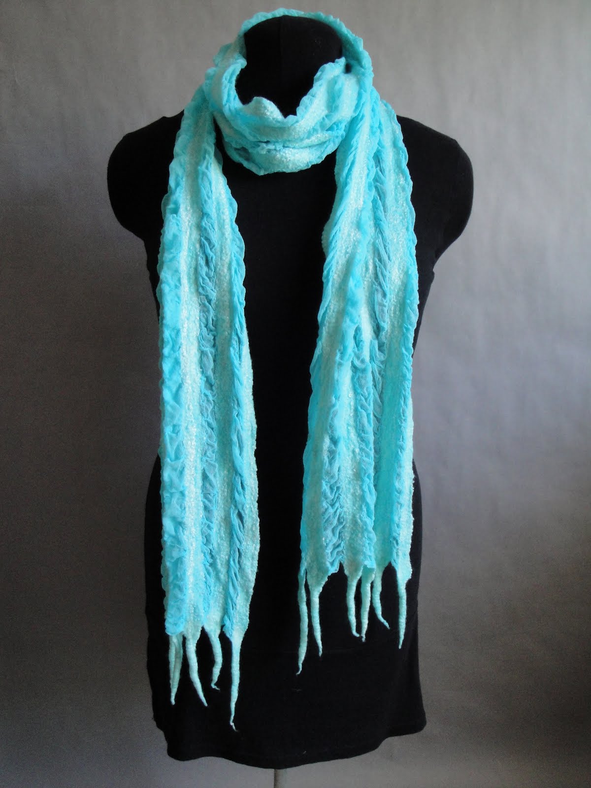 ART-FELT: Aqua - Nuno Felted Scarf from Light and Airy Collection
