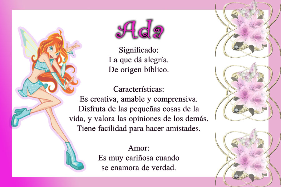 Significado de tu nombre: Significado del nombre Ada