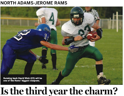 2009 High school football preview: North Adams-Jerome Rams ~ Just What ...