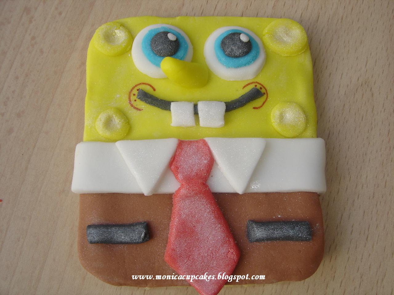 Mónica Cupcakes: GALLETAS CON FONDANT DE BOB ESPONJA. Sponge Bob Cookies