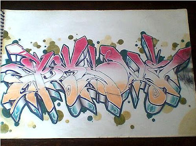 universo del graffiti: graffiti en bocetos