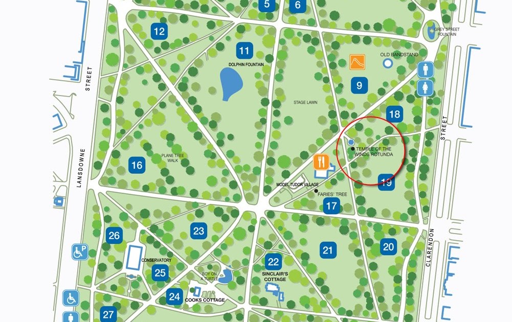 Kris & Lizzie's Wedding: A Map of Fitzroy Gardens