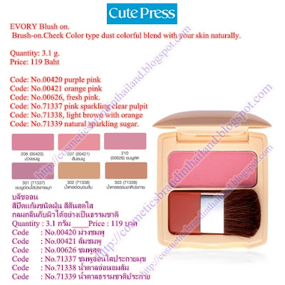 Cosmetics trademark in Thailand: "Cute Press" Thai Cosmetic