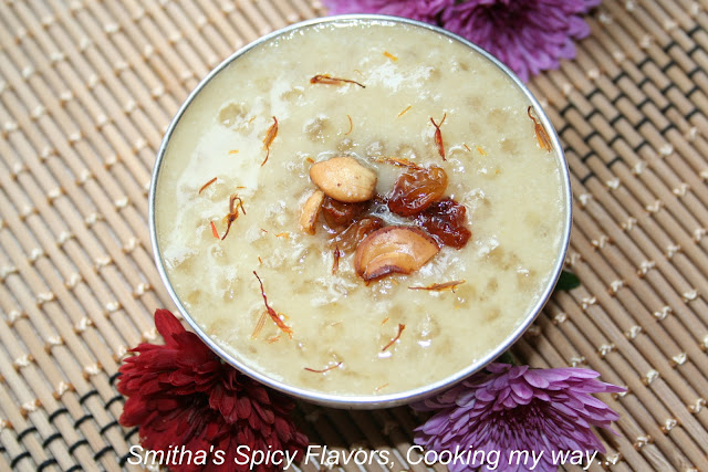 Saggubiyam Payasam / Sago Kheer / Tapioca pearls Sweet pudding ~ Smitha ...