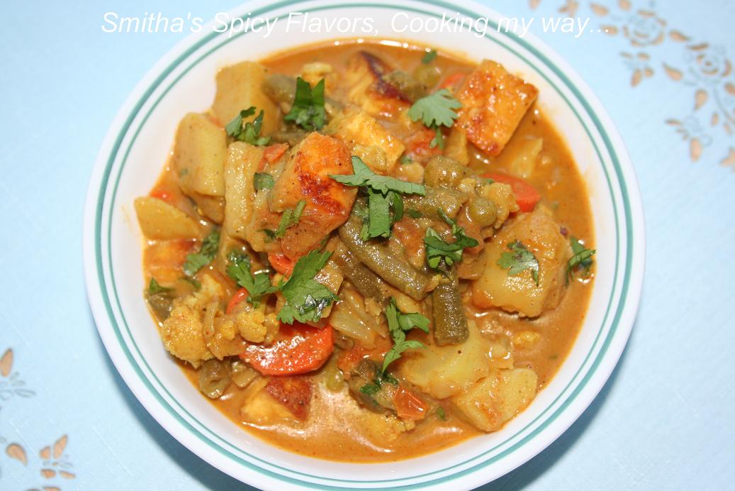 Mixed Vegetable stew with Paneer ~ Smitha's Spicy Flavors, Simple and ...