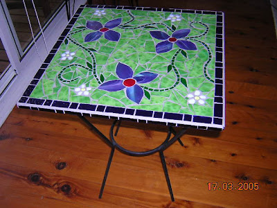 Blooming Mosaics: Small bistro table