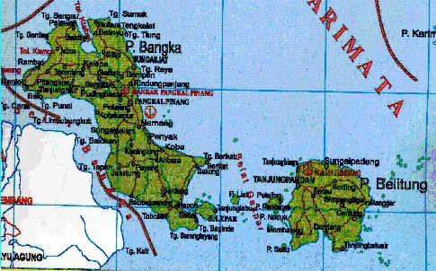 POTENSI NUSANTARA: Peta Provinsi Bangka-Belitung