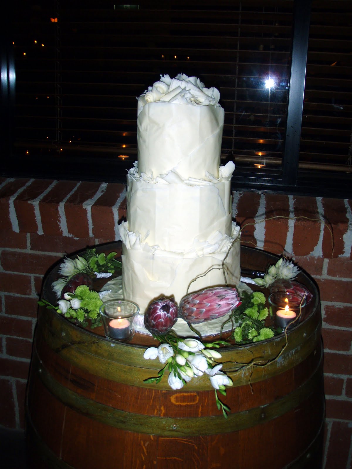 Caketopia: White Chocolate Wrapped Wedding Cake